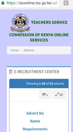 TSC jobs application online at the https://hrmis.tsc.go.ke/ portal - Newsblaze.co.ke