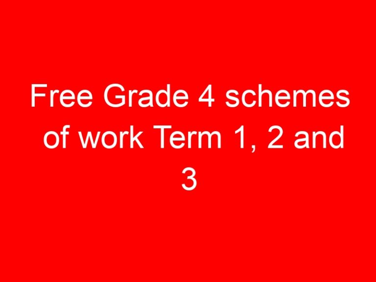Latest Computer Studies Form 1, 2, 3 and 4 Exams and Marking Schemes ...