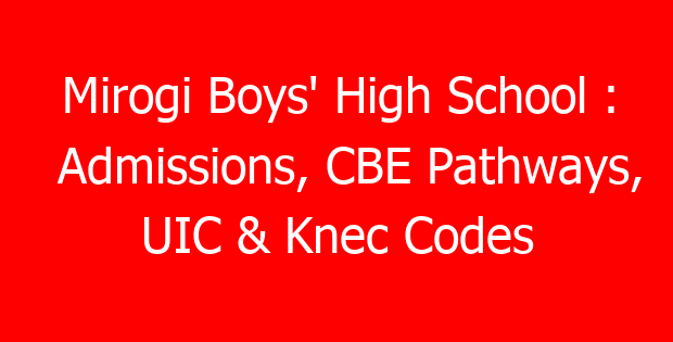 Mirogi Boys' High School Archives - Newsblaze.co.ke