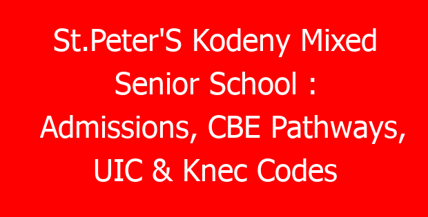 St.Gabriel Siruti Senior School : Admissions, CBE Pathways, UIC & Knec ...
