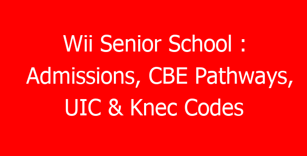 Wii Senior School Archives - Newsblaze.co.ke